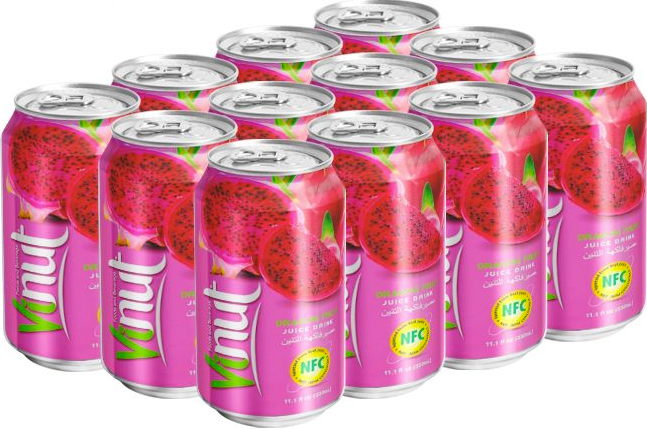 Vinut Питахайя 0,33л./12шт. Vinut Напиток сокосодержащий с кокосовым желе Вьетнам