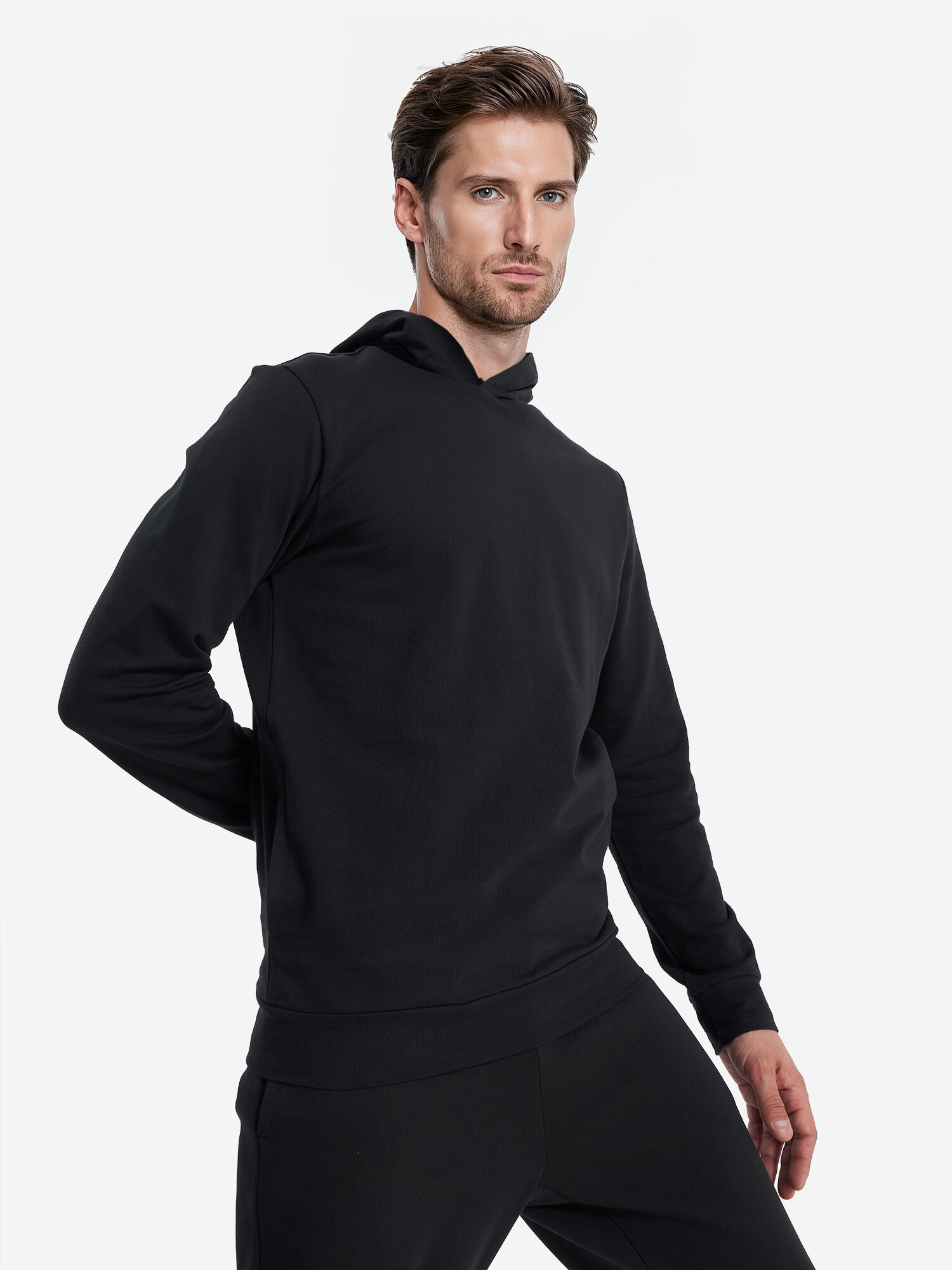Худи MATRIX SPORT MSM Hooded fleece jumpers w/o zip, размер 46, , черный — фото 1