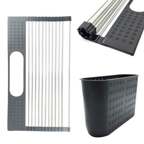 Кухня складная дренажная стойка Сушилка посуды Нержавеющая сталь складная дренажная стойка Держатель полки Магазин для столовой посуды Палки Ложки Держатели хранения и стойки