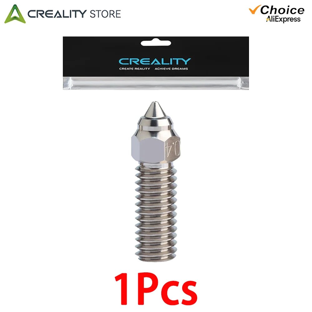 Медное сопло Creality K1, 0.2/0.4/0.6/0.8 мм для Ender 3 V3 KE, K1, K1 Max, CR-10 Запчасти для 3D-принтера