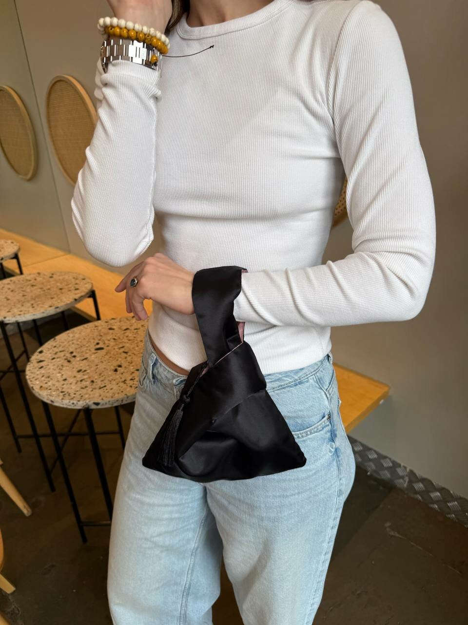 Сумка клатч узелок двухсторонний Anya Tassel