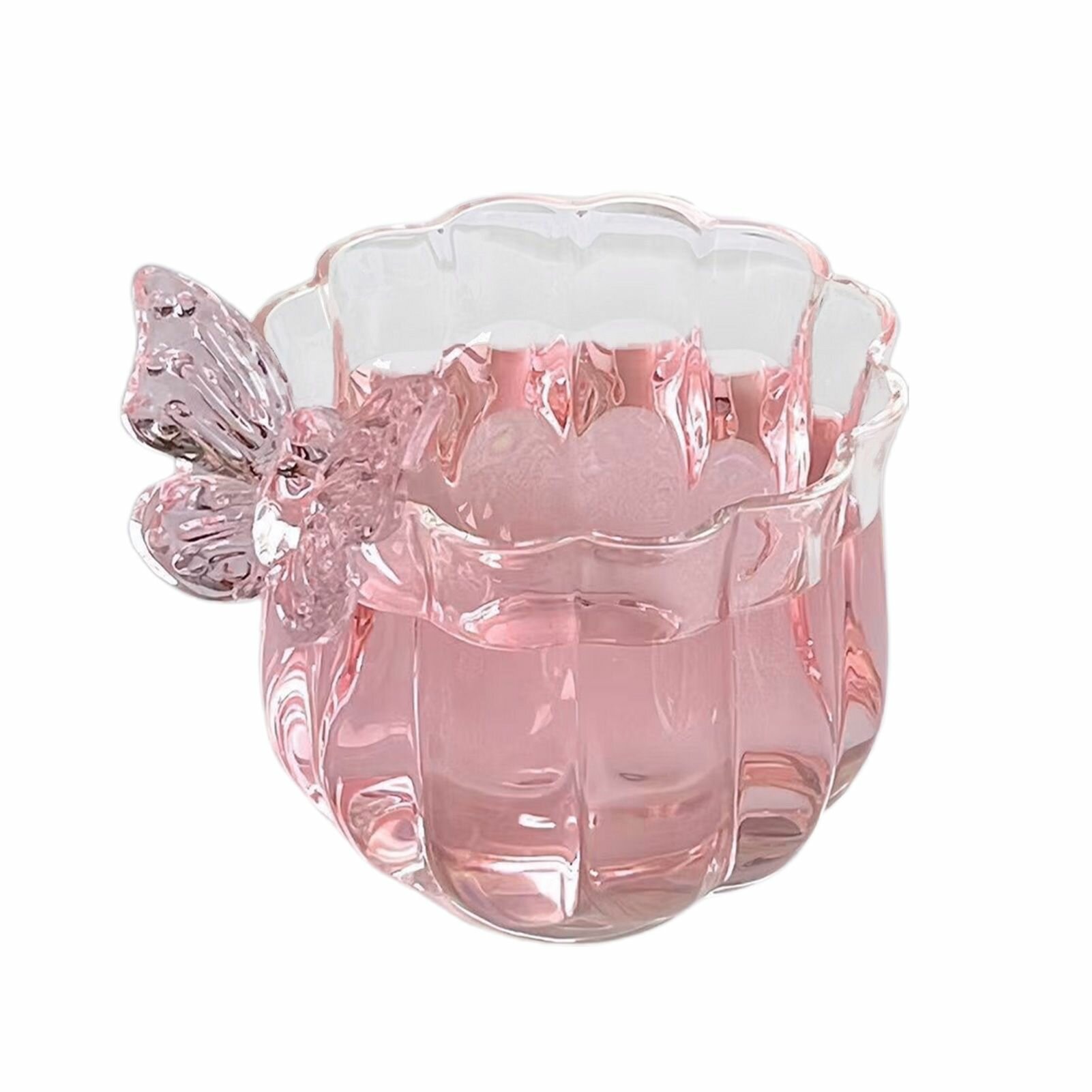 Стеклянная чашка-бабочка