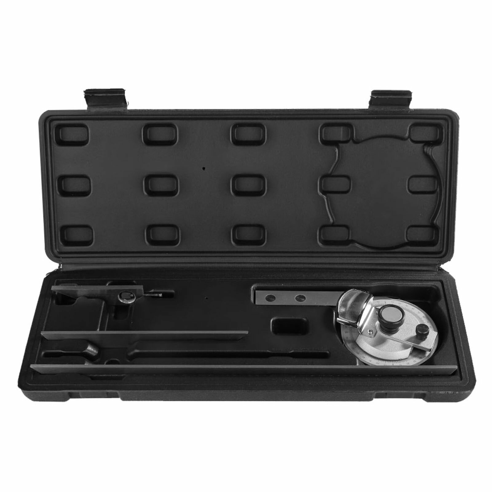 360 Стальной универсальный транспортир с лупой для точного измерения углов