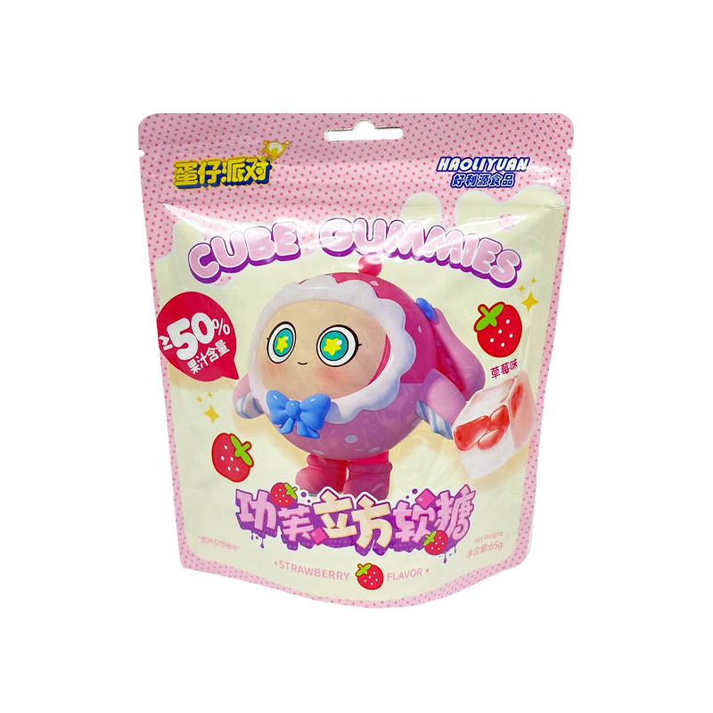 Мягкая конфета-кубик HaoLiYang со вкусом клубники 65 г, Китай