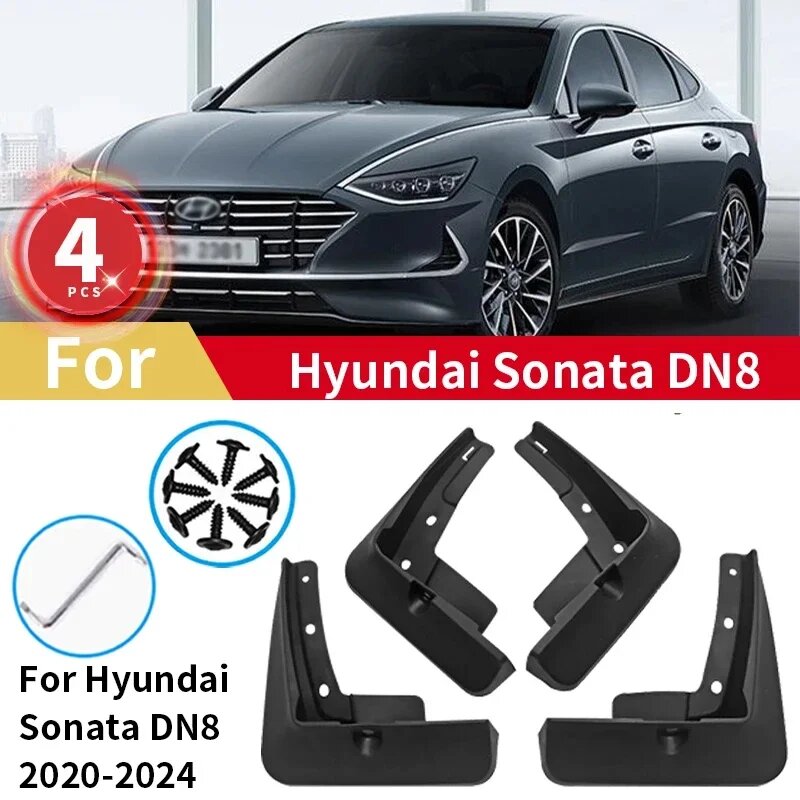 Брызговики для Hyundai Sonata DN8 10, грязевые щитки 2020, 2021, 2022, 2023, 2024, брызговики, передние и задние автомобильные аксессуары, Hyundai Sonata DN8