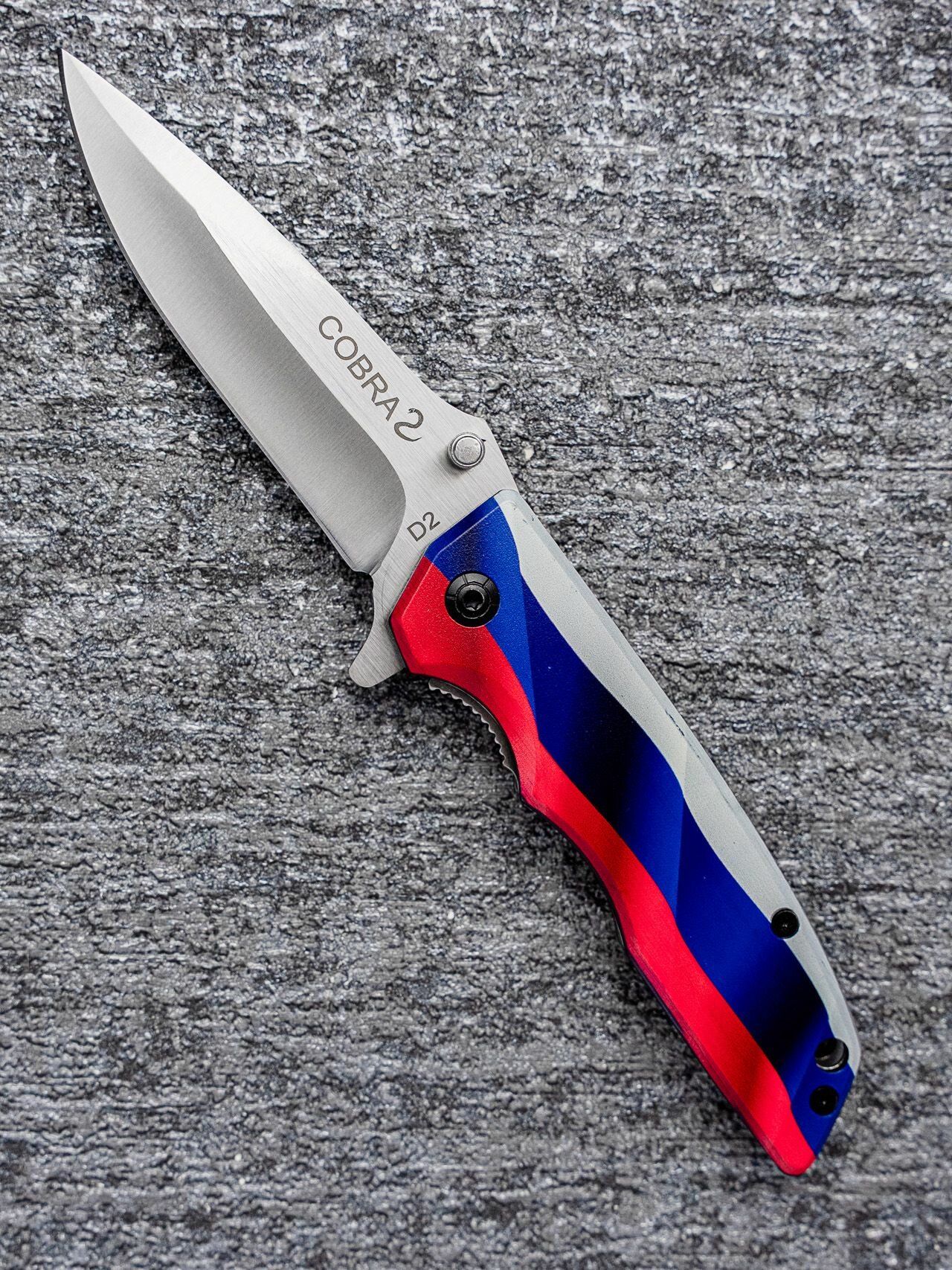 Нож складной Cobra 2 Флаг России D2