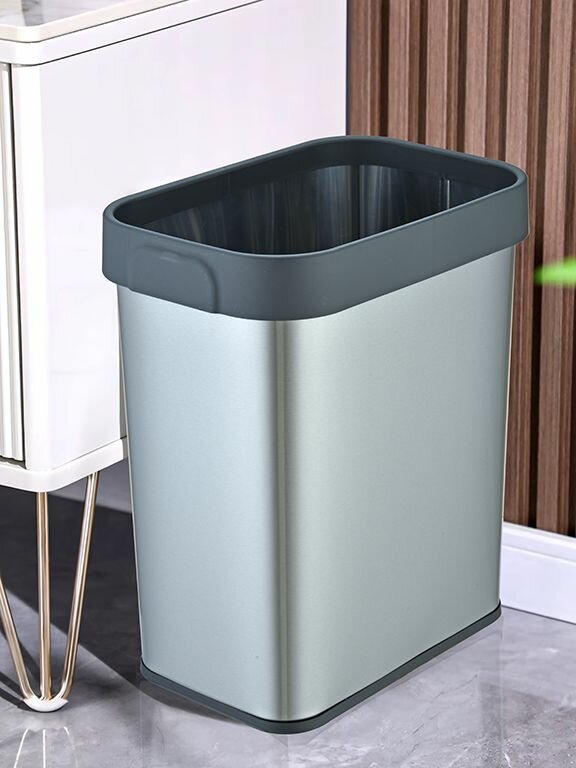 Мусорное ведро WeltWasser SOLID MT 12L. Матовая сталь. Без крышки
