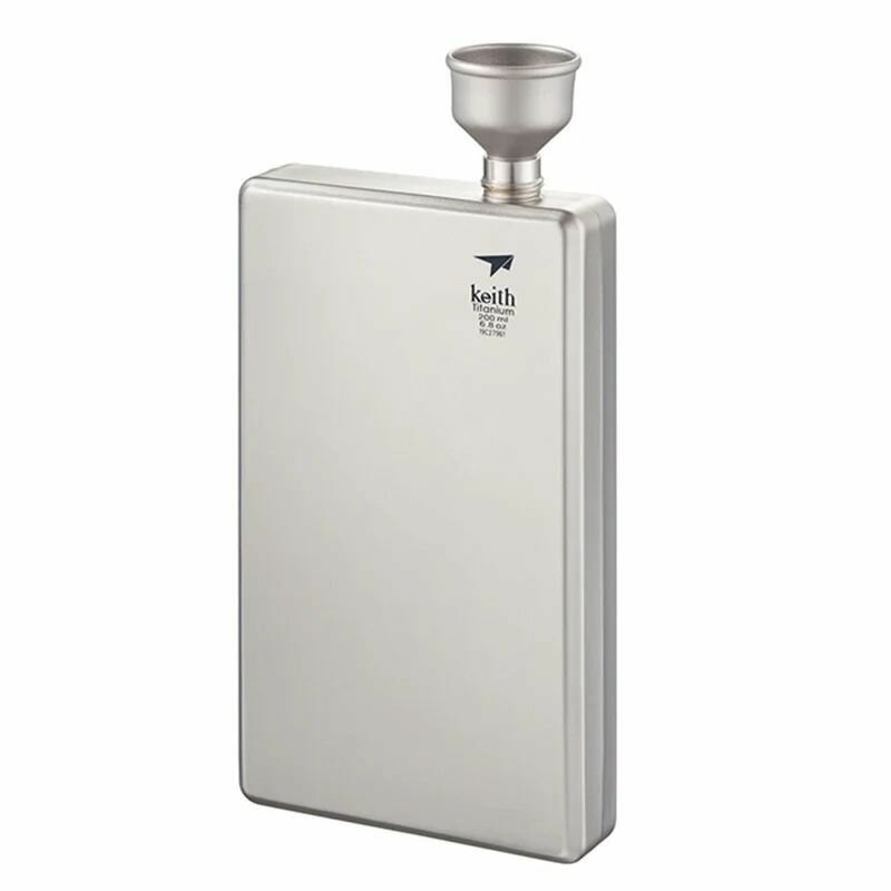 Фляга титановая для алкоголя, титановая фляжка для виски Keith Titanium 100ml Ti9307