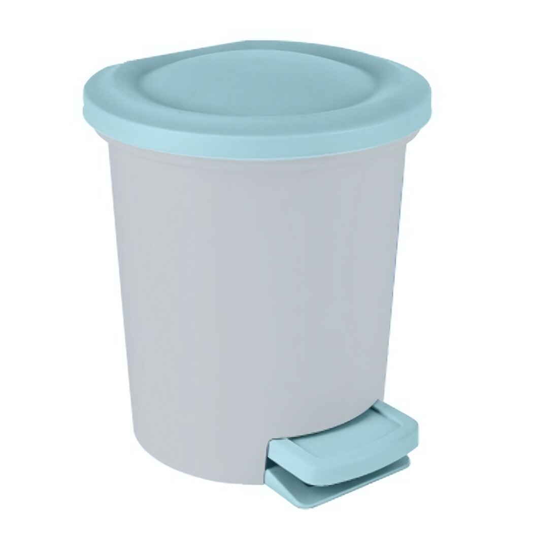 Контейнер для мусора с педалью Vogue, 6 л, небесный, гигиеничный и практичный