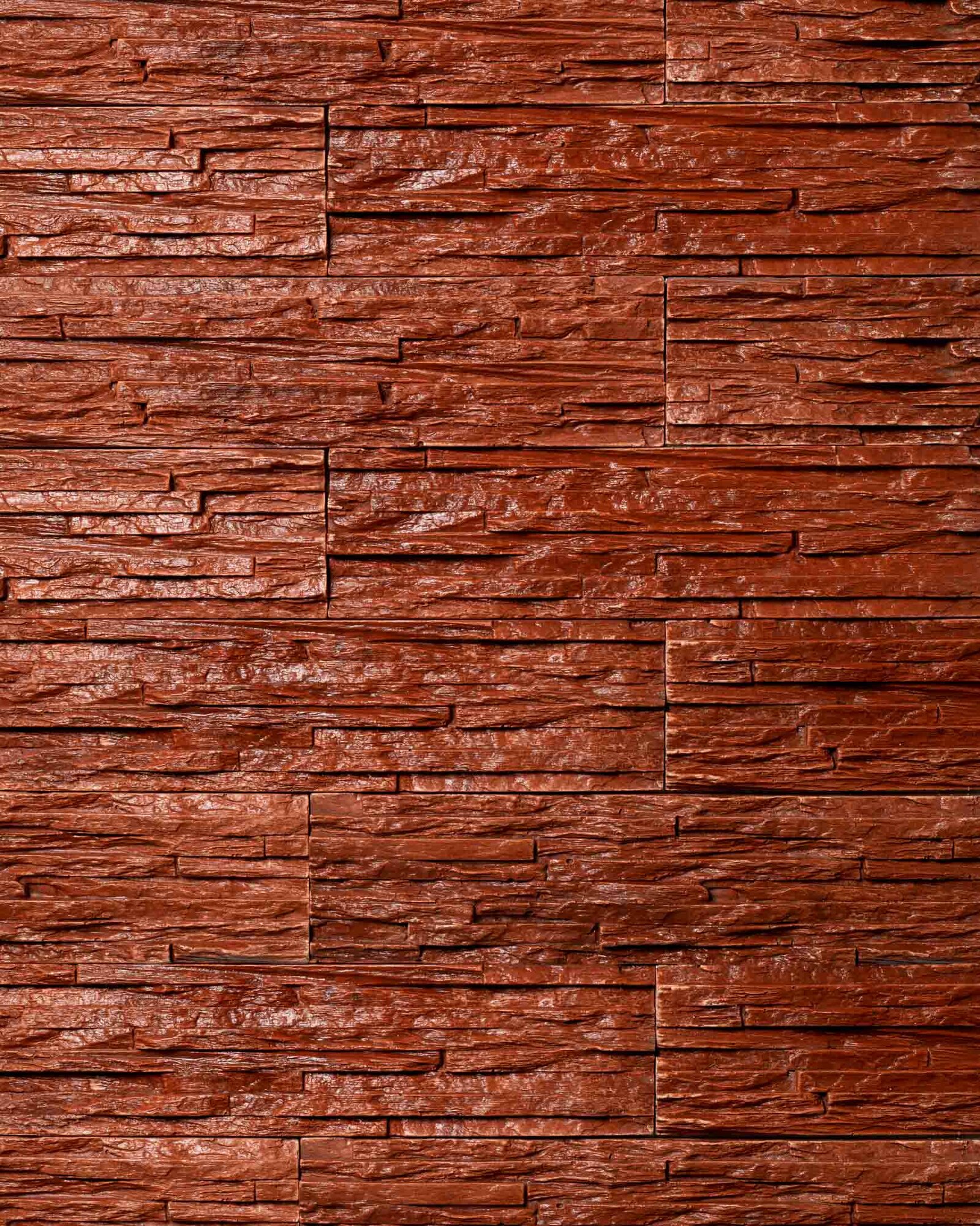 Декоративный гипсовый сланец инкора-декор Альпийский 0,42 м2 темно-красный 12 шт 37,7х9,4см