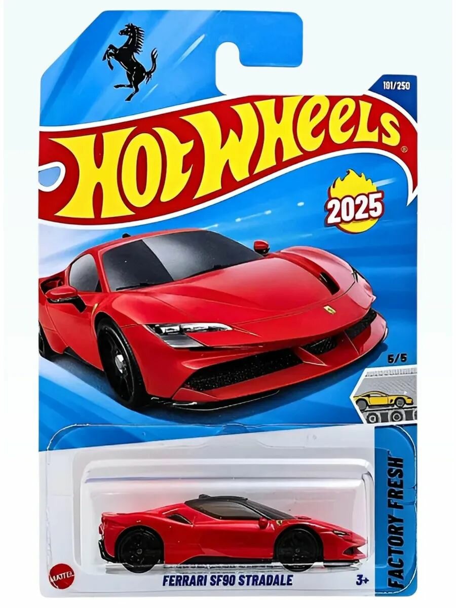 HYW34 Hot Wheels машинка металлическая игрушка коллекционная масштабная модель Ferrari SF50 Stradale Кейс 2025