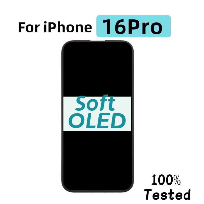 TFT incell Дисплей для iPhone 16 Pro Max 16 Plus OLED ЖК-экран 3D с поддержкой замены дигитайзера True Tone в сборе For 16Pro SoftOLED