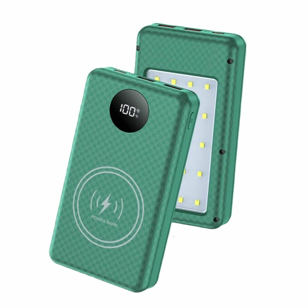 Чехол-аккумулятор, Чехол для Зарядного устройства DIY 18650 USB Power Enclosure Особенности освещения кемпинга Поддержка PD22.5W /15w Беспроводной зарядки Без аккумулятора