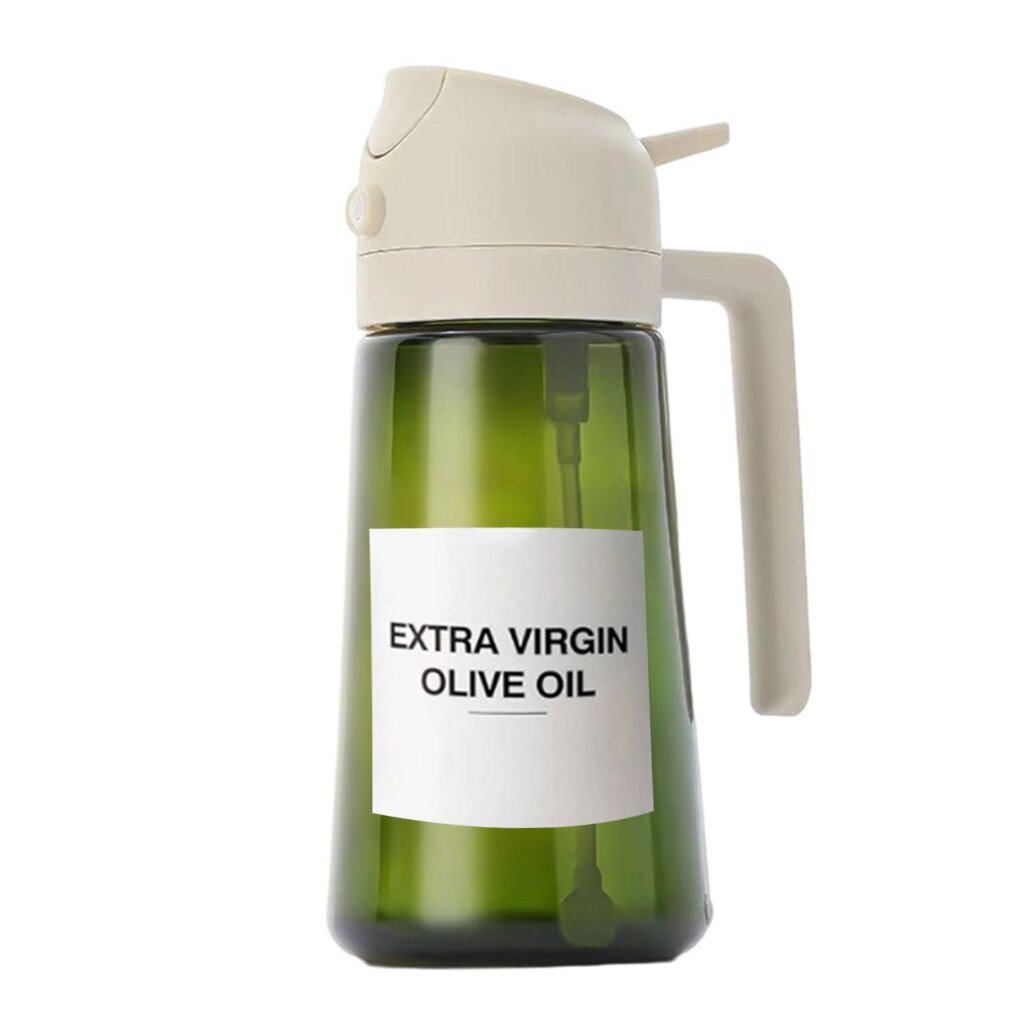 Стеклянный распылитель масла 470мл, двойной распылитель, защита от протекания, кухонная утварь