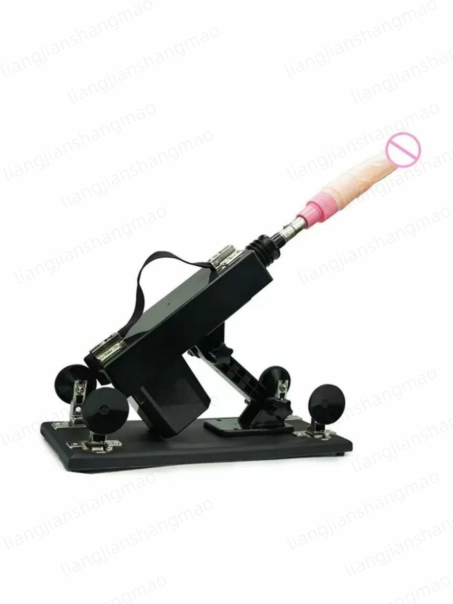 Секс машина фаллоимитатор автоматическая с 2 насадками / Дилдо машинка для мужчин и женщин