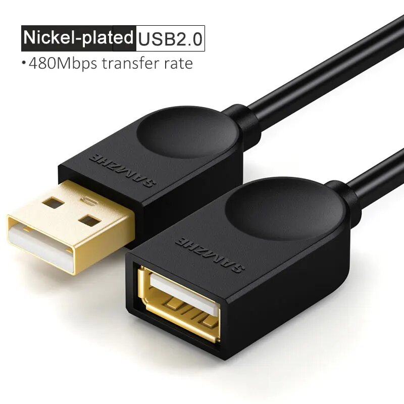 Кабель-удлинитель USB 3.0 - USB 2.0 Samzhe 2 м, USB 2.0