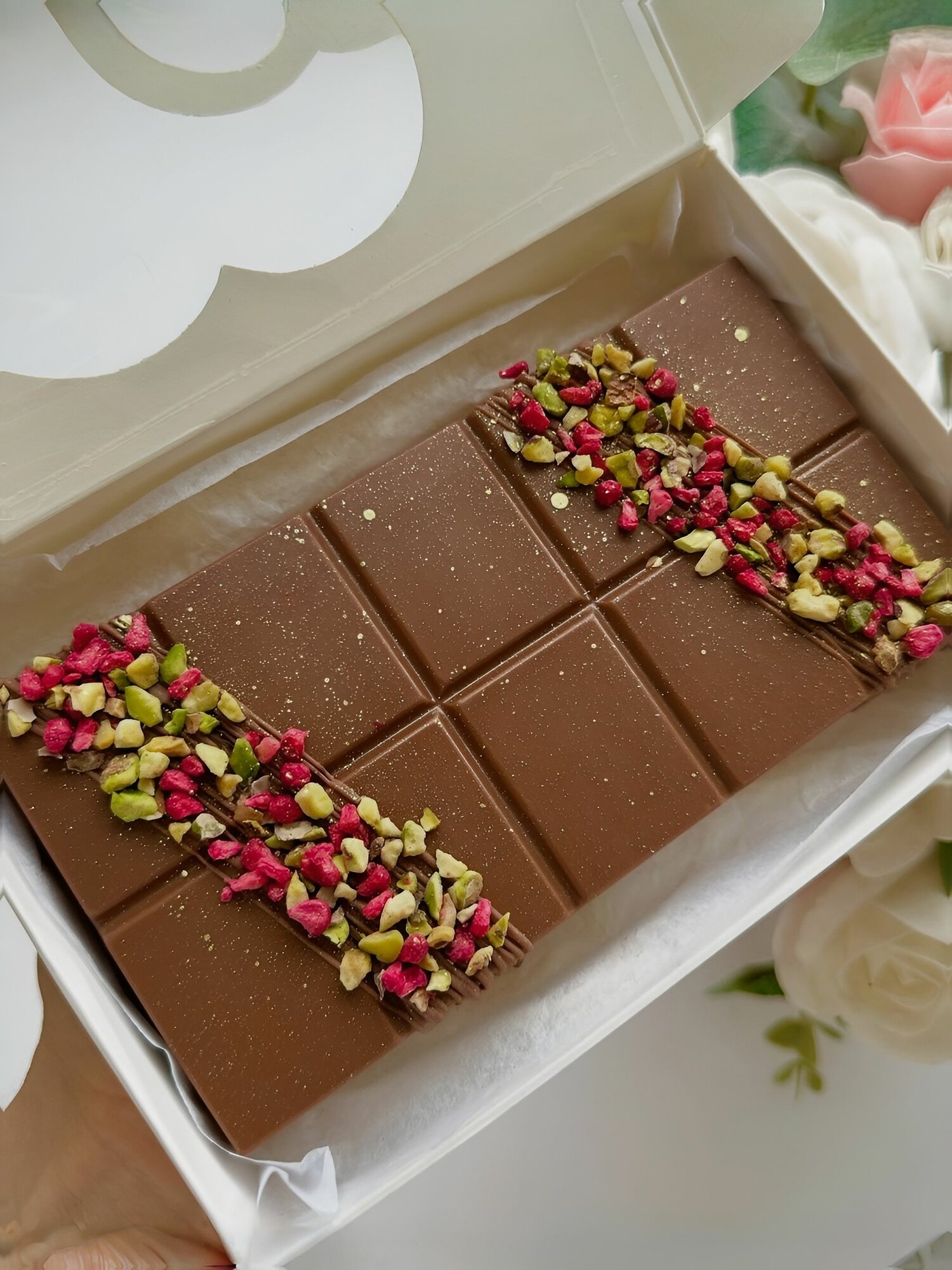 Дубайский шоколад декор фисташка с малиной ShokoTrendy 230г