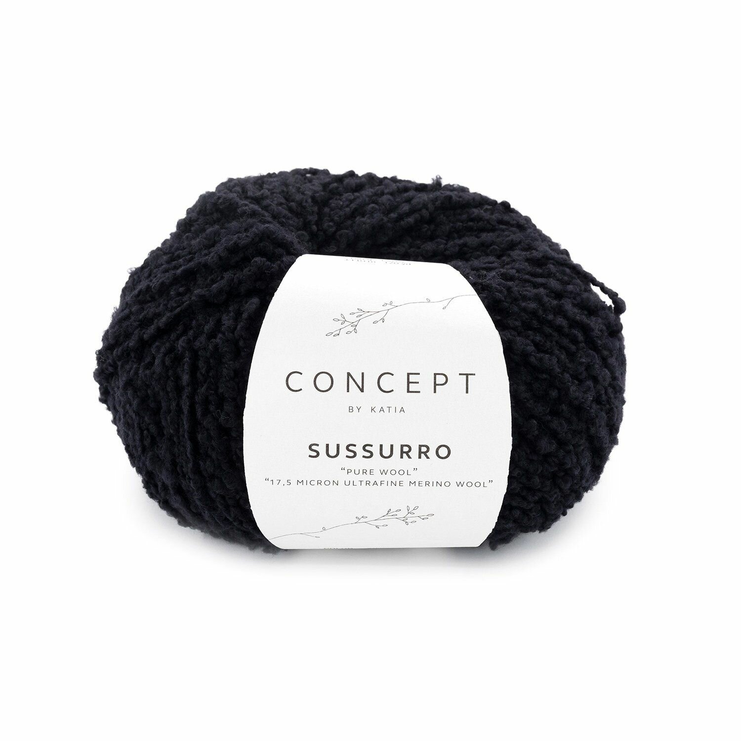 Пряжа для вязания Concept by Katia Sussurro (203 Black) 2 мотка по 50 г/110 м