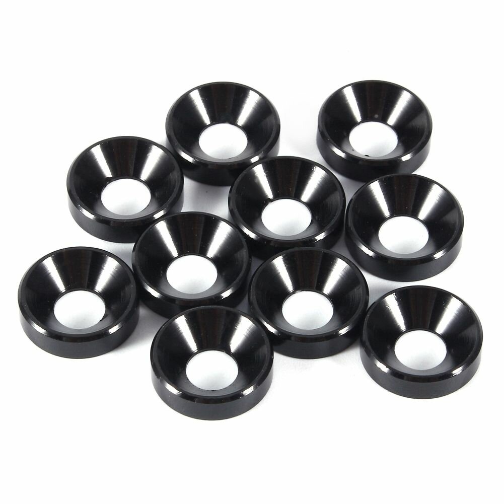 10шт Анод. шайбы M5 черные алюминиевые