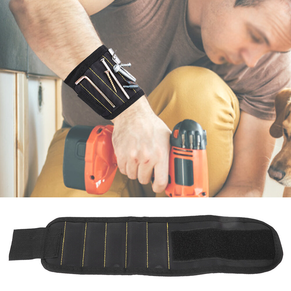 Портативный многофункциональный магнитный ремешок для запястья, украшение, магнитный браслет для хранения, сильный магнитный пояс для инструментов, практичный, дышащий