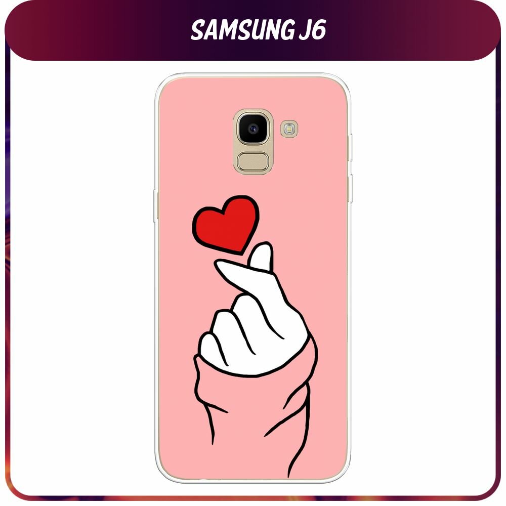 Чехол на Samsung Galaxy J6 2018 / Самсунг Галакси Джей 6 2018 с принтом "Милое сердечко"