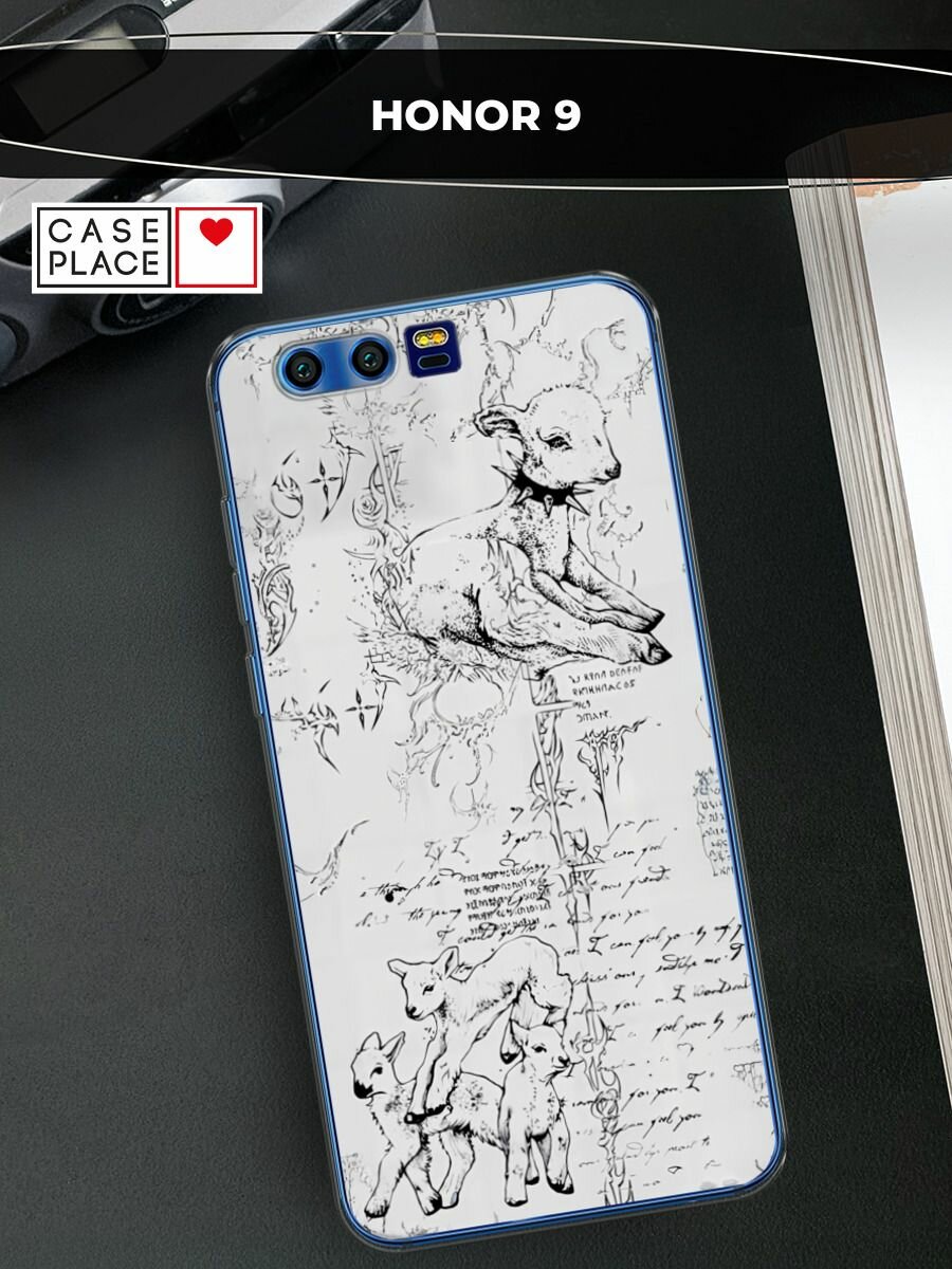 Силиконовый чехол на Honor 9 / Хонор 9 с принтом "Готический ягненок"