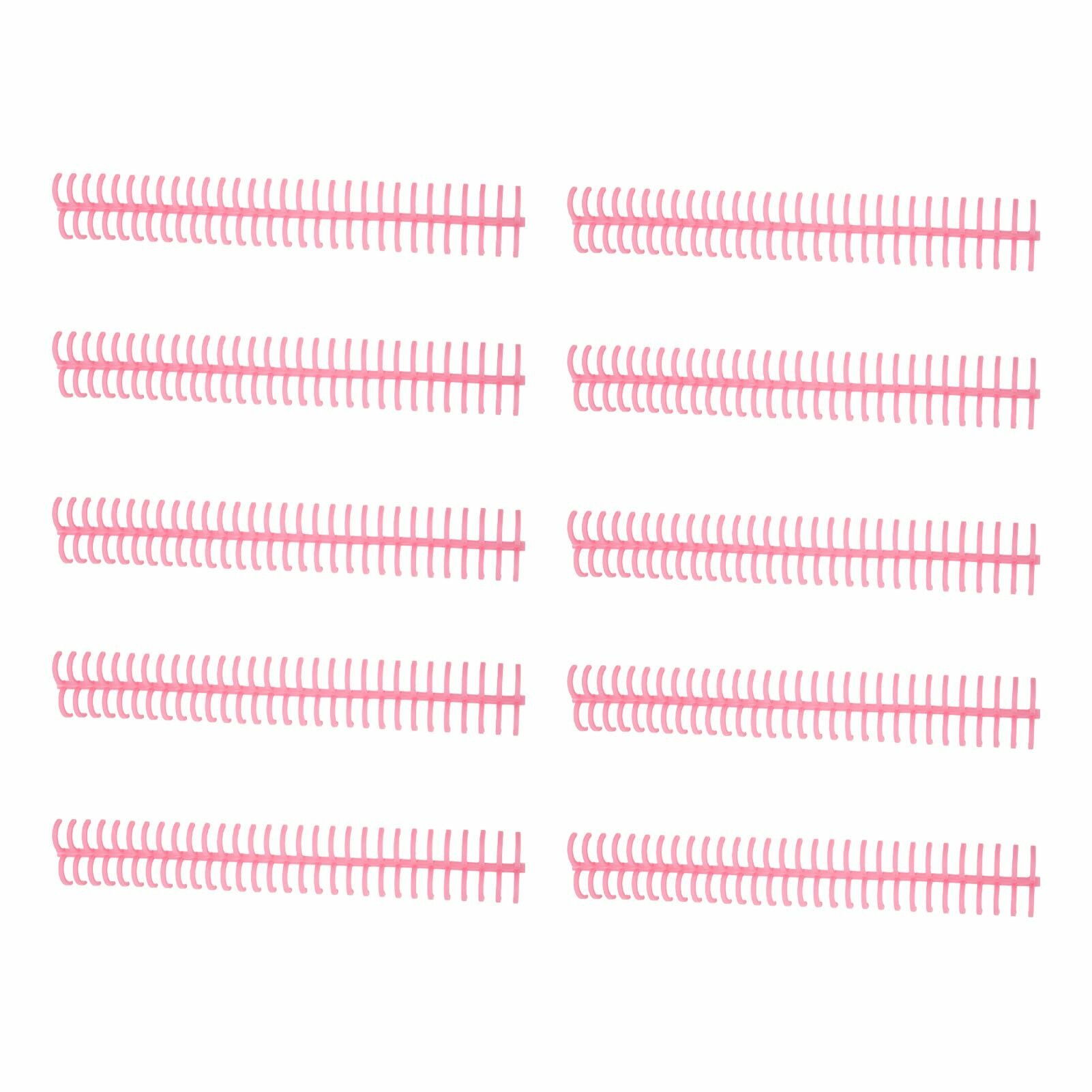 10 шт. спиральная катушка для переплета, емкость 130 листов, расческа для позвоночника, 30 отверстий, диаметр 16 мм, набор, розовый