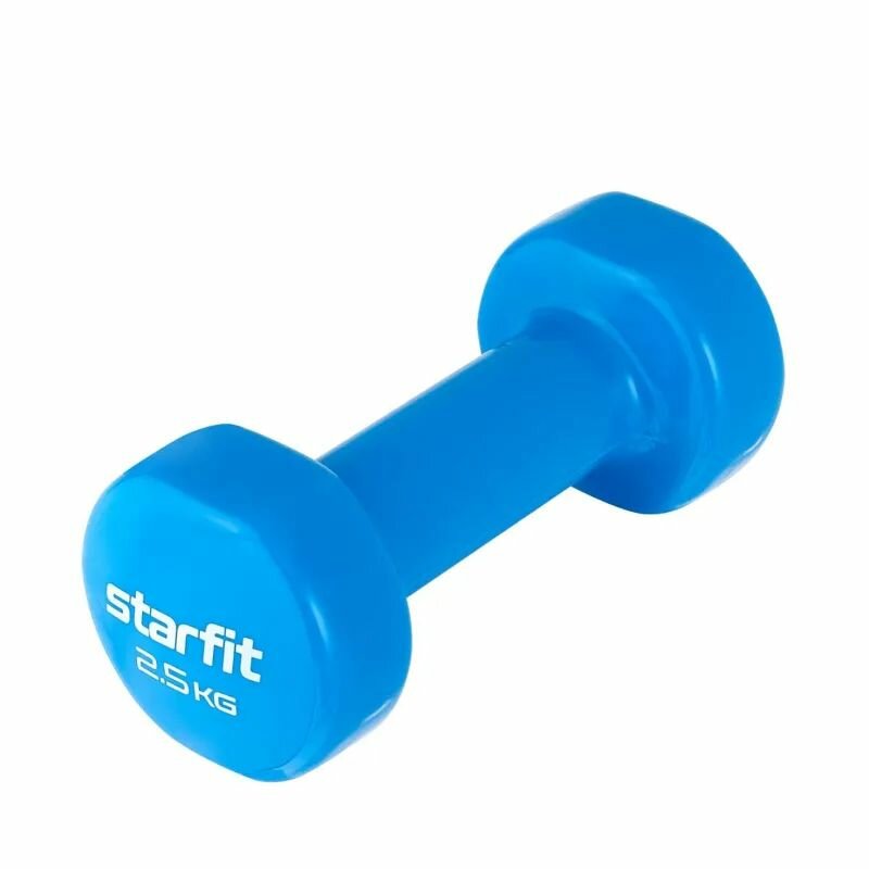 Гантель виниловая STARFIT DB-101 2,5 кг, синий, ЦБ-00001449/УТ-00018824