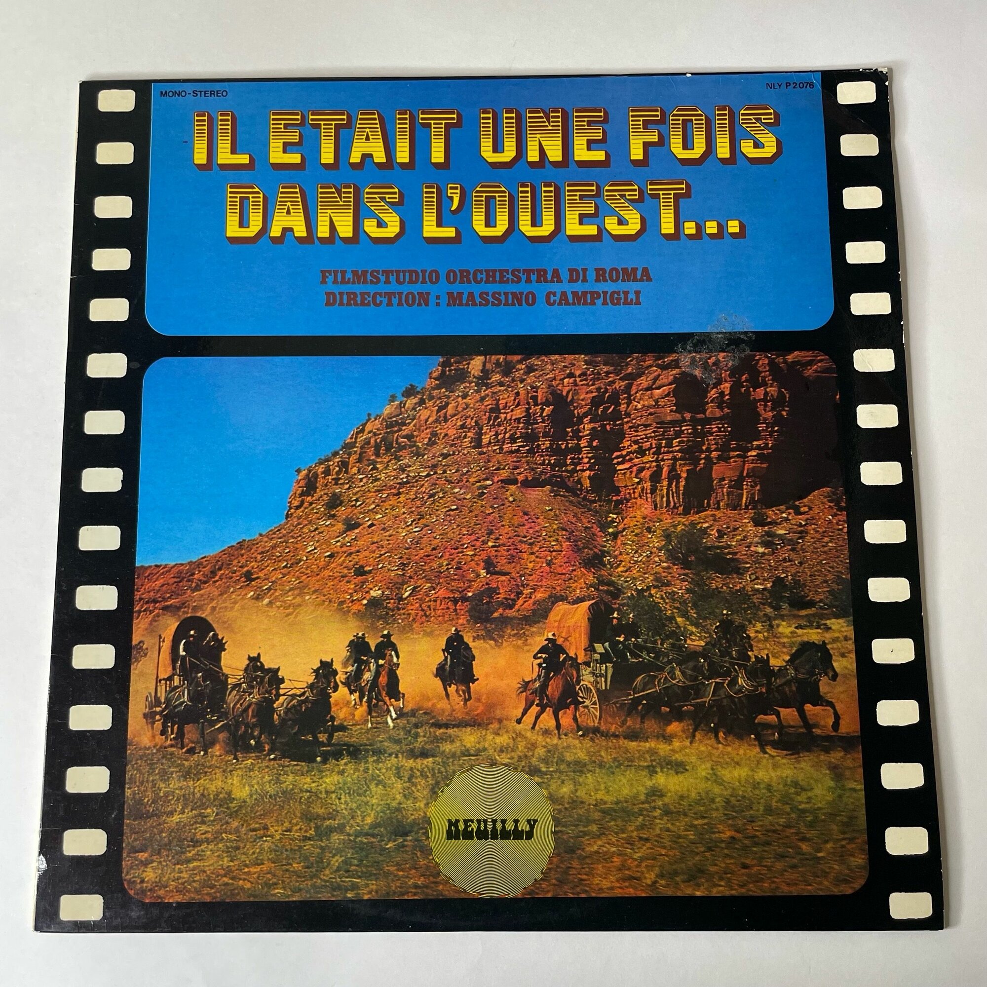 Винтажная виниловая пластинка LP Музыка Из Вестернов Filmstudio Orchestra Di Roma, Il Etait Une Fois Dans L'Ouest Однажды на Диком Западе (Франция 1971)