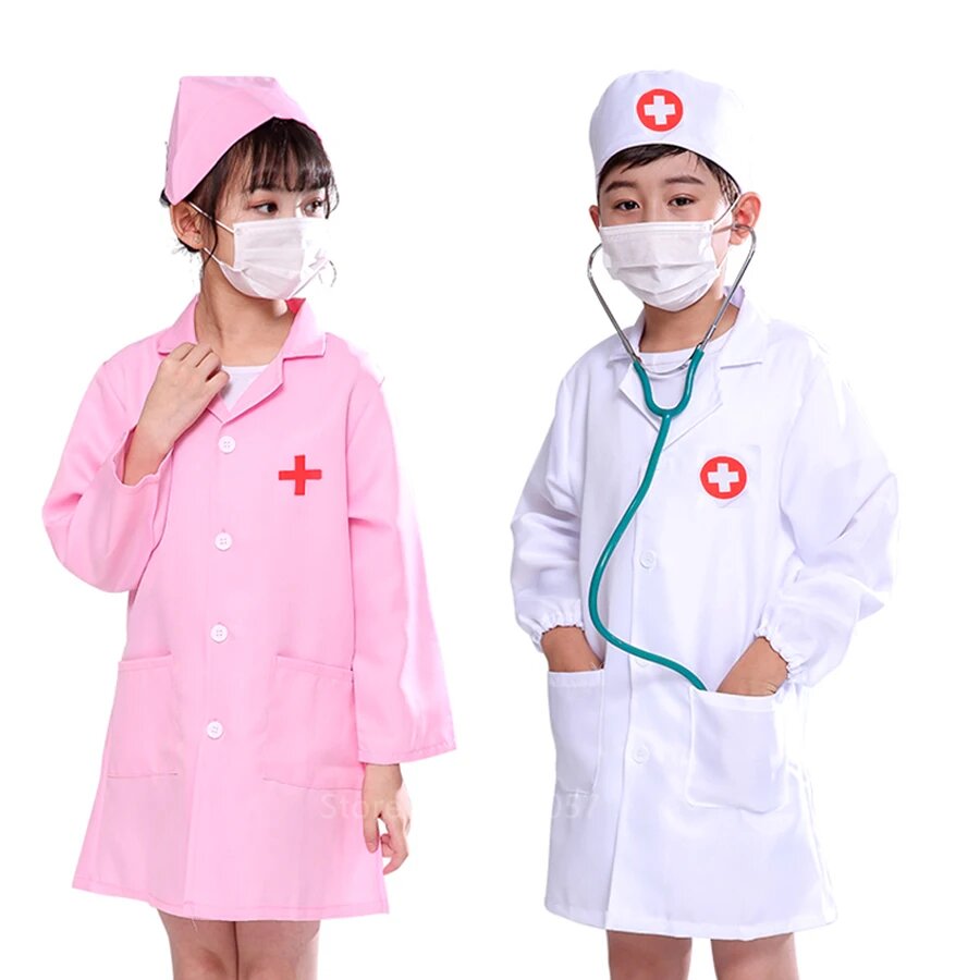 Детский костюм врача розовый, Nurse, 60x43x8 см — фото 1