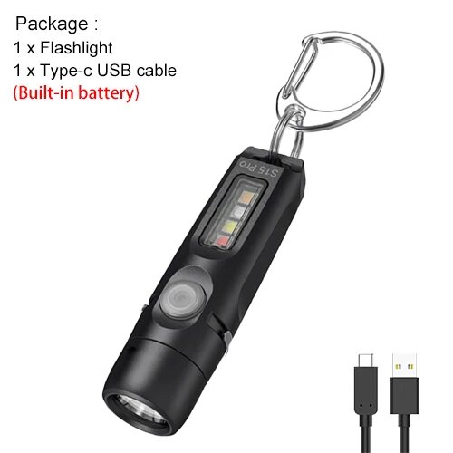 Брелок-фонарик Asafee S15Pro, 21 г, легкий мини-карманный фонарик EDC с зажимом, небольшой портативный светильник с хвостовым магнитом