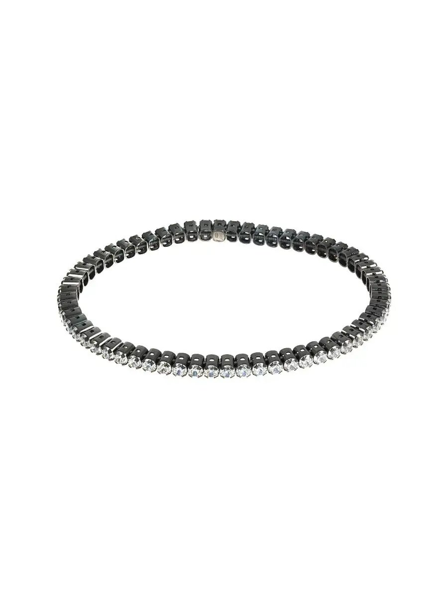 Браслет, серебро, 925 проба, чернение, фианит
