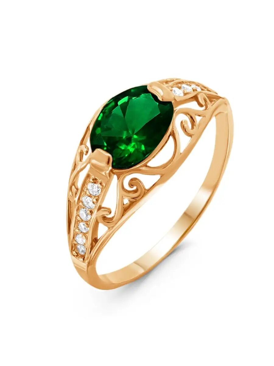 Кольцо, серебро, 925 проба, фианит