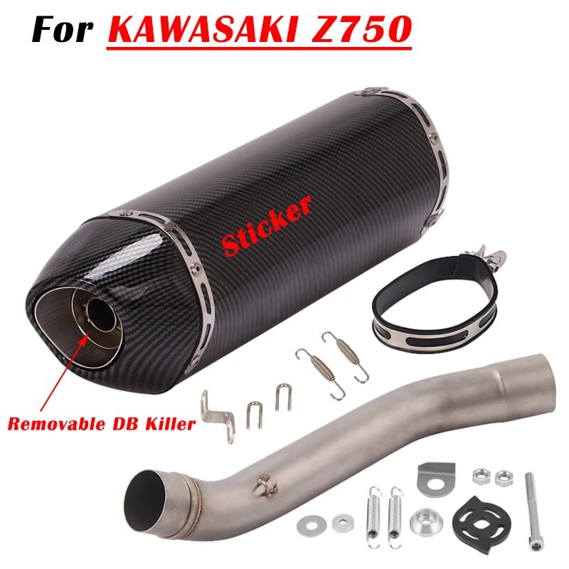 Для Kawasaki Z750 Z 750 2007-2014 мотоциклетная выхлопная система, модифицированный глушитель со D