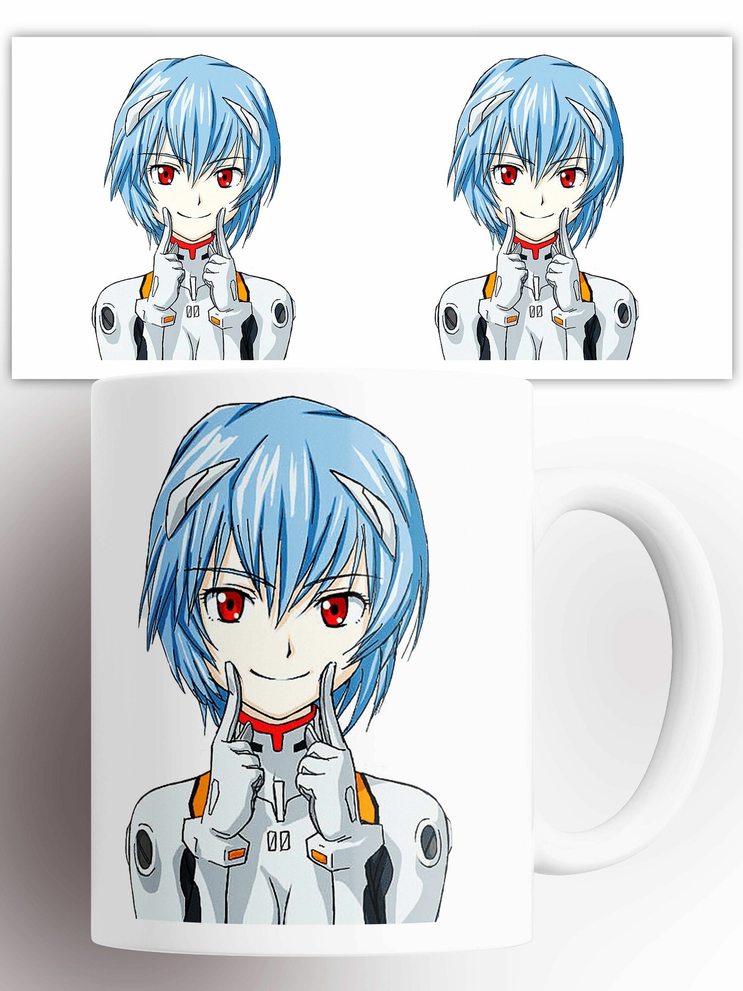 Кружка аниме Евангелион Аянами Рей 330 мл