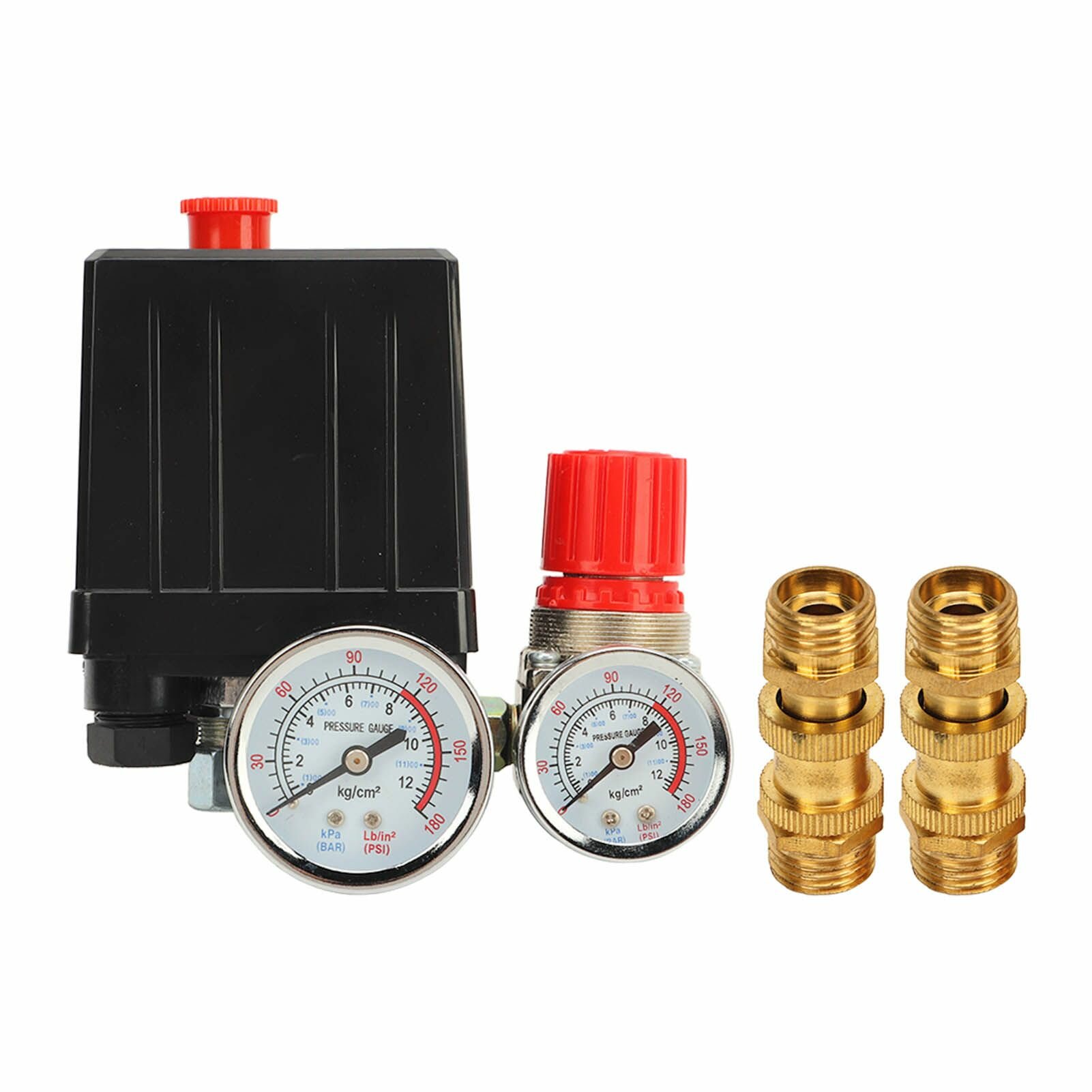 Реле давления воздушного компрессора, регулятор давления клапана с резьбой 1/4 дюйма с манометром