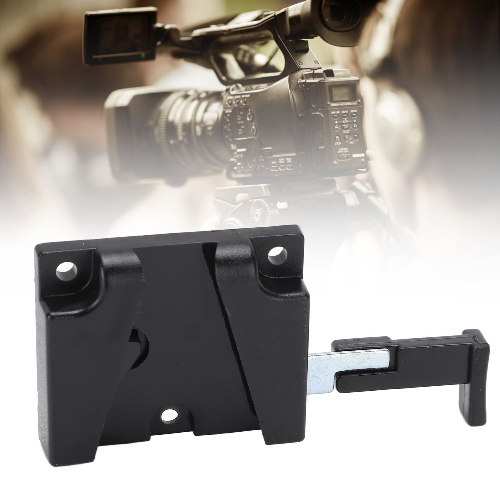 V Mount Battery Plate V Lock Quick Release Battery Mini Hanging Lock Gusset for Battery Protecting, Plastic, 17g/0.6oz, 1 piece, 4 screws, for V port battery