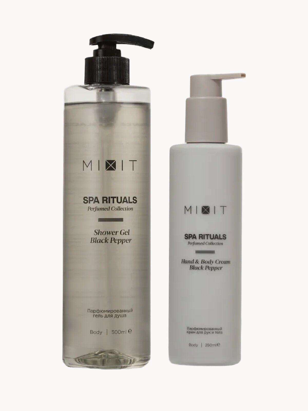 Набор MIXIT SPA RITUALS гель для душа и крем для тела, с ароматом черного перца