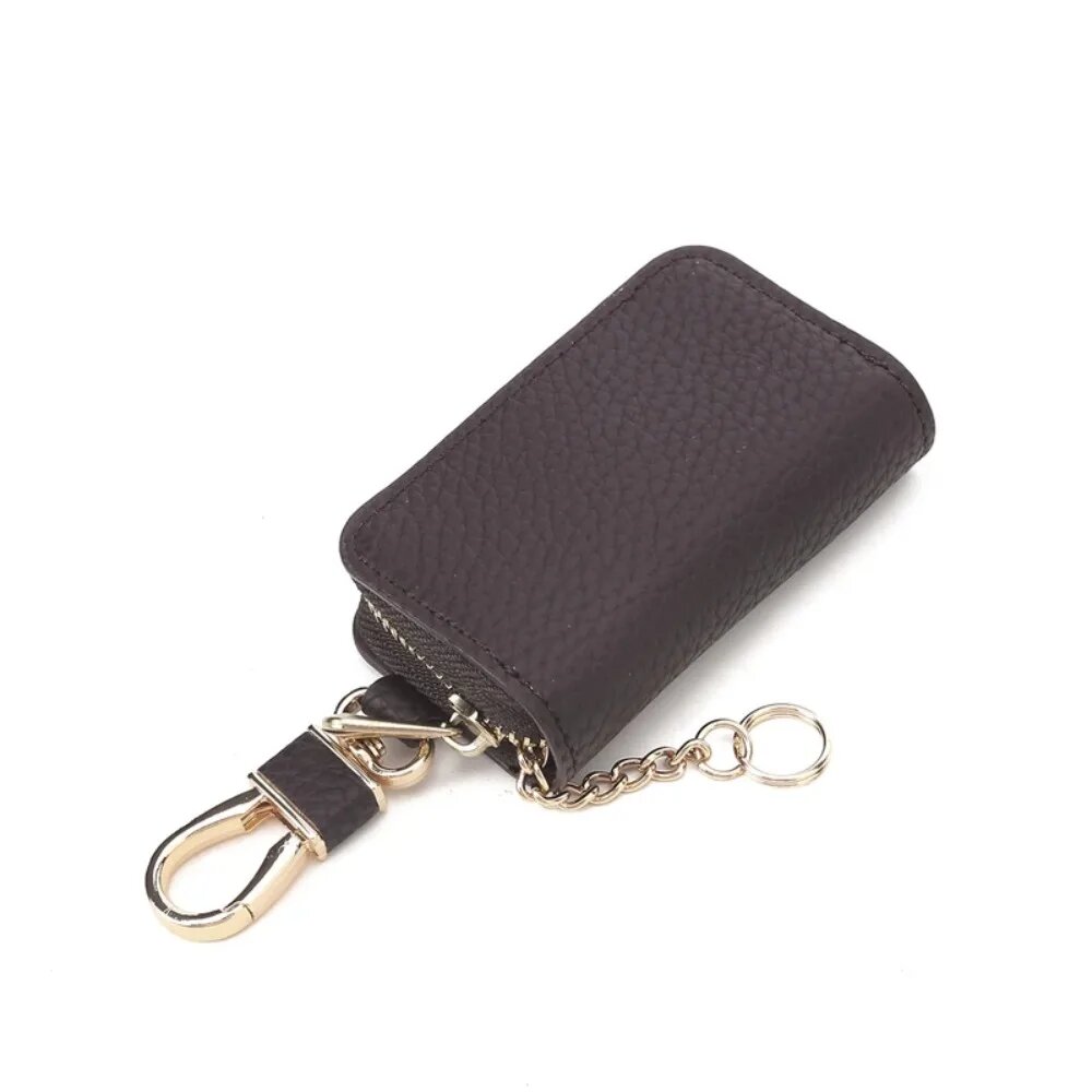 Универсальная сумка для ключей от машины из искусственной кожи, мини-модный держатель для ключей на молнии, органайзер, кошелек, брелок, простой чехол для ключей от машины