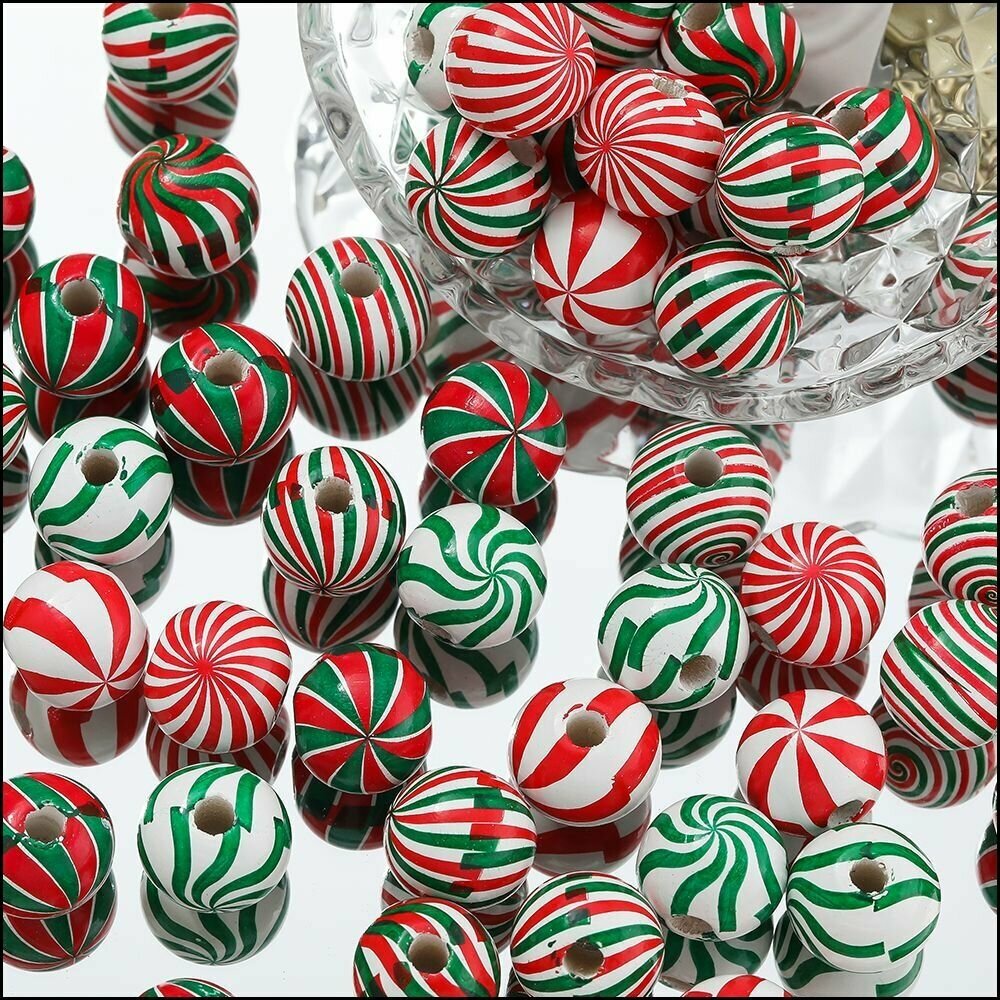 Бусины деревянные микс для создания украшений, плетения браслетов, бус, чокеров , аксессуар -10 штук, 16мм, стиль 02