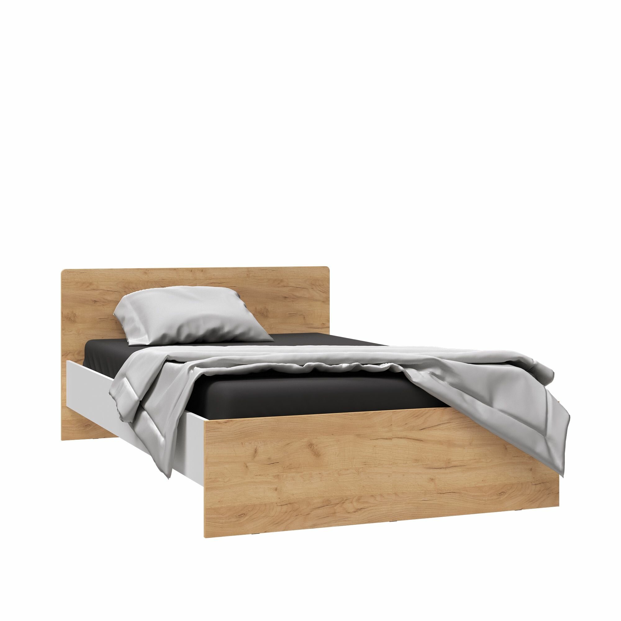 Спальня Лючия кровать 1,2 белый/дуб крафт золотой (Микон)