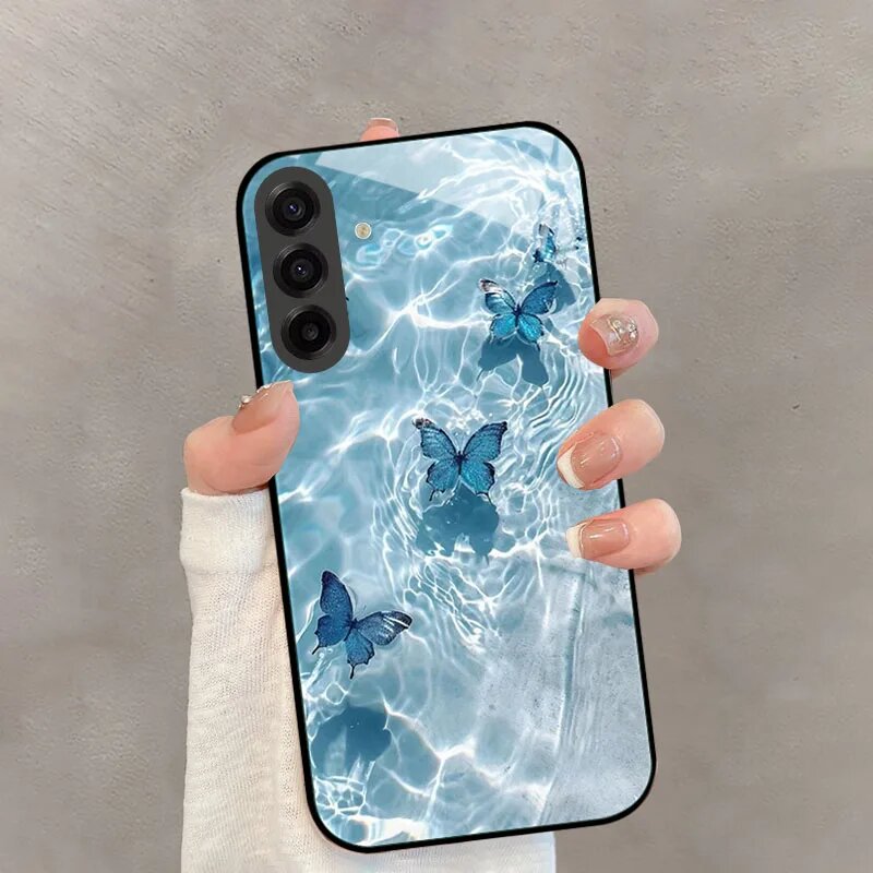 Чехол для Samsung S25 FE из закаленного стекла, чехол для телефона Samsung Galaxy S25FE S 25 FE, противоударный бампер, модный чехол Etui