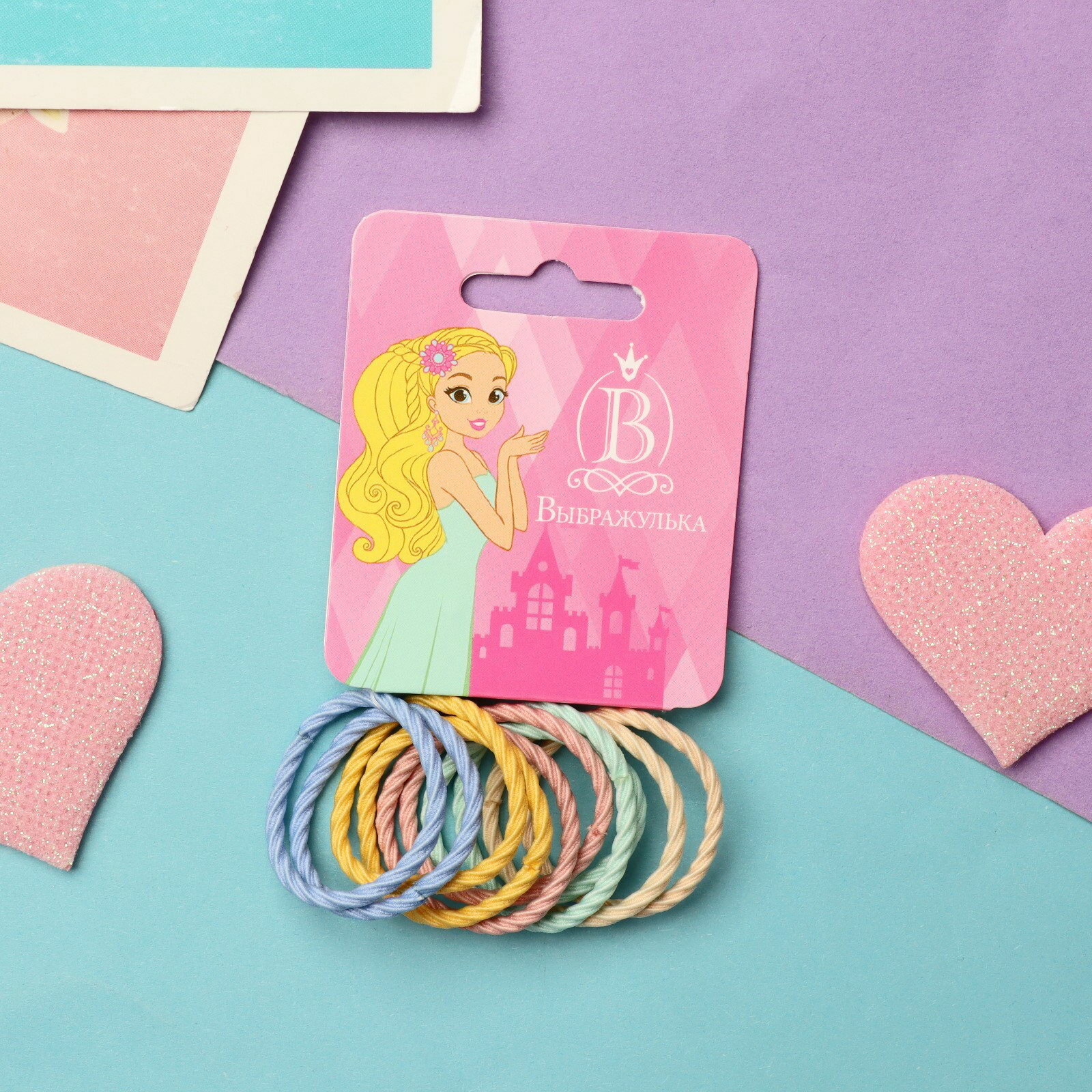 Резинки для волос "Спорт", набор 10 шт, спиралька, 3 см, для кого: для девочек, 6 шт.