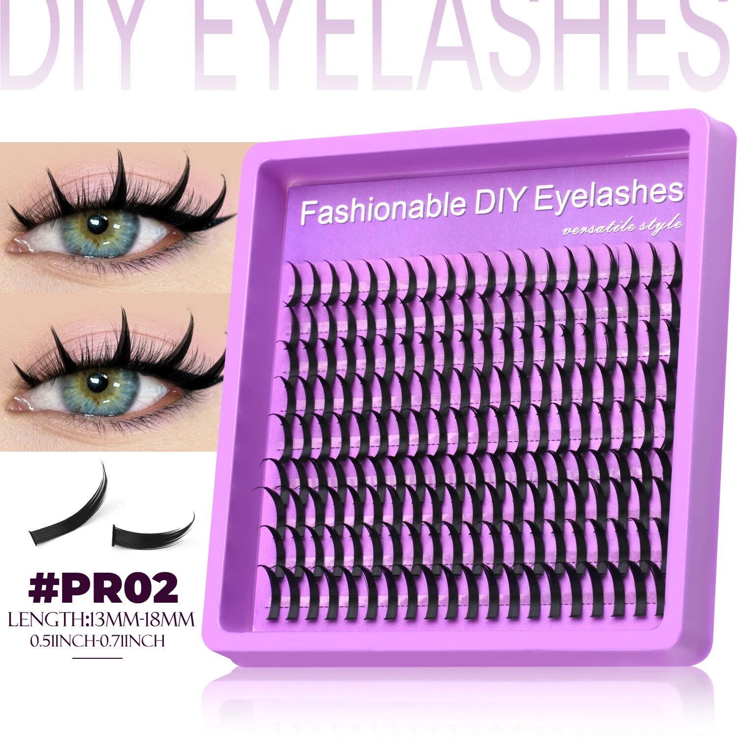 Кластеры ресниц DIY 9 Rows-PR02, цвет 9