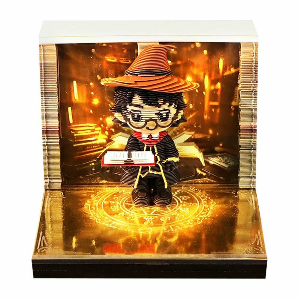 Wisdom Magician 2026 Английский еженедельный календарь 3D трехмерный блокнот со подсветкой