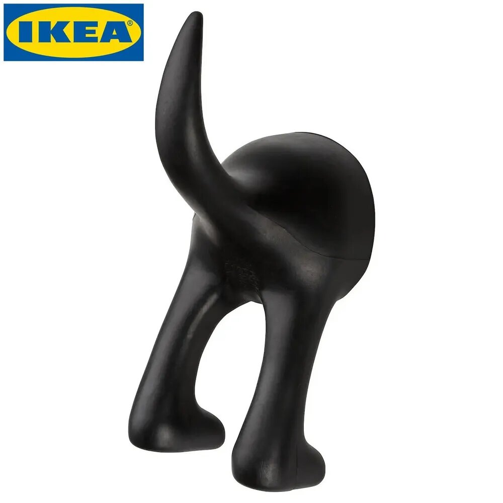 BASTIS , крючок для одежды, хвостик вешалка, черный, 1 шт, бастис икеа