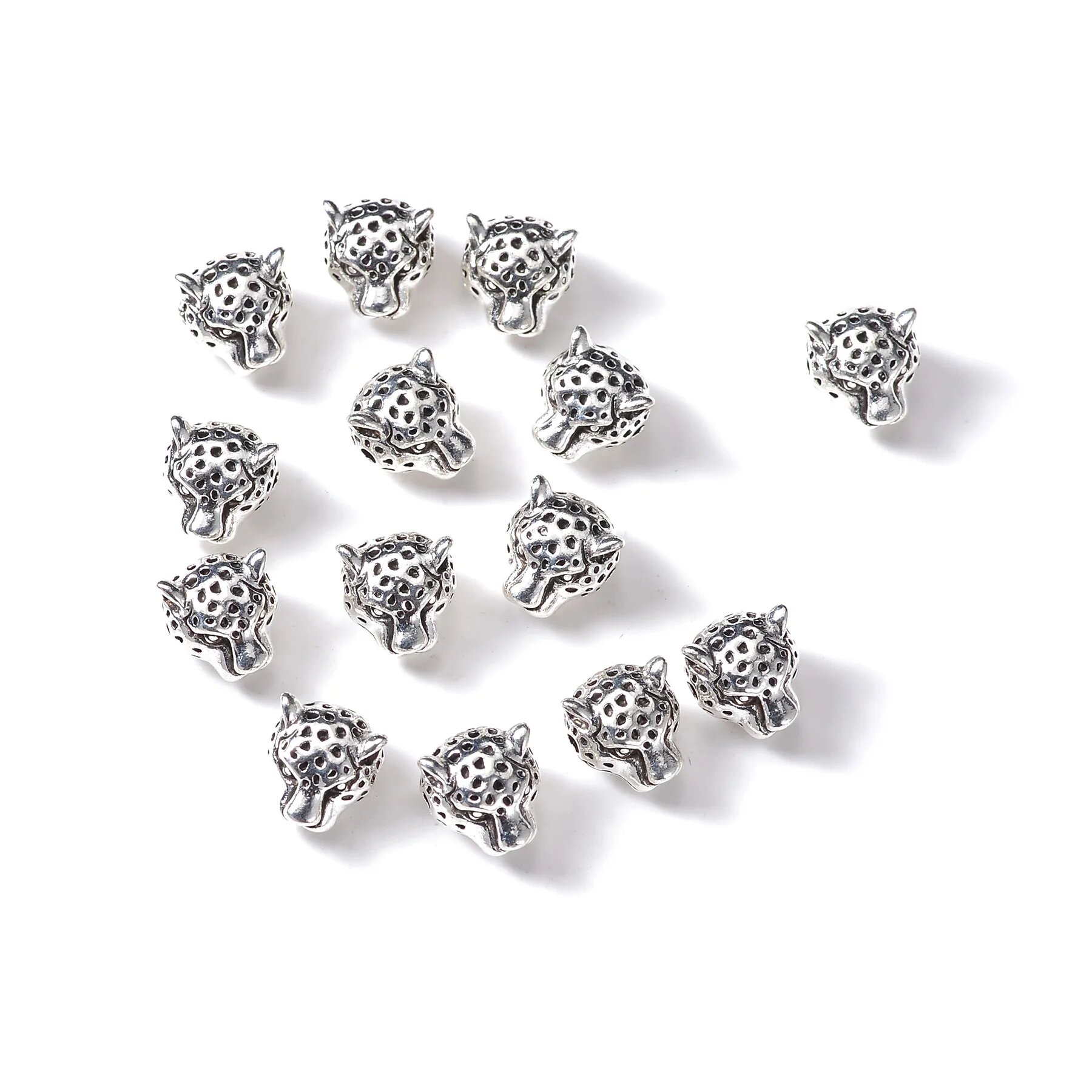 Металлические бусины панк стиль череп 10 pcs, 4.18HY