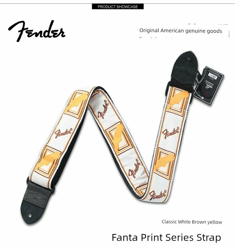 Fender Классическая Подпись Акустическая Гитара в Белом, Коричневом и Желтом Цветовом Наборе, Отличная для Исполнителей