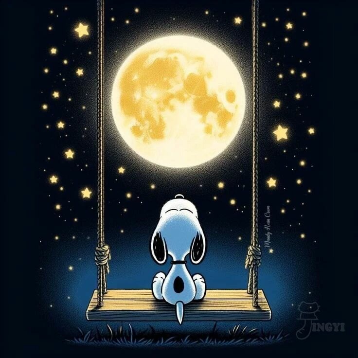 Набор для самостоятельной вышивки алмазами 5D Милый Снупи из мультфильмов - круглая алмазная мозаика размером 40x40 см для украшения стен дома,40X40CM, белый