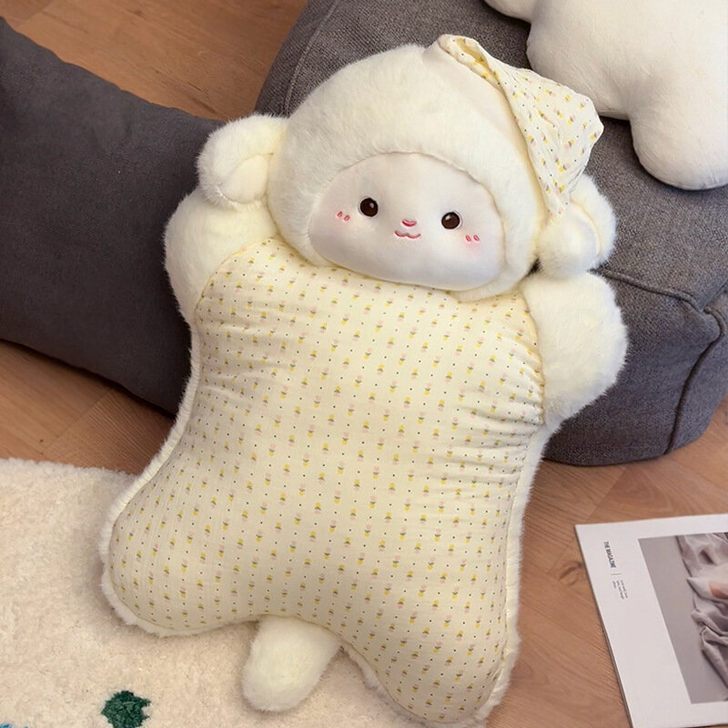 Мягкая подушка-мешок в виде овечки, плюшевые игрушки в виде тюленя и слона, подушка для сна для девочек, антистрессовая и утешительная кукла.